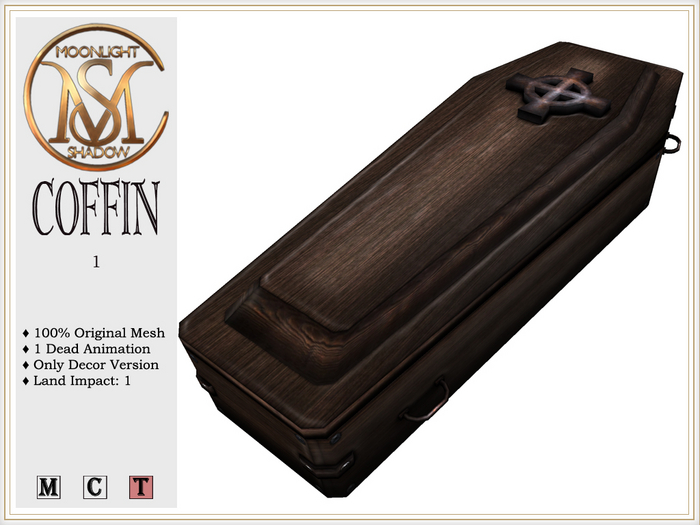 Second Life Marketplace - [MoonSha] Coffin 1 (Boxed)